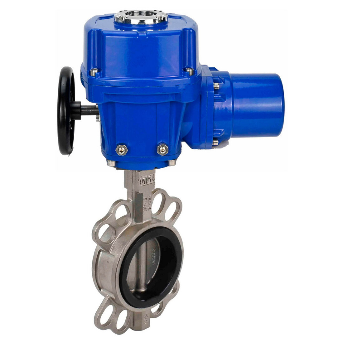 Затвор дисковый поворотный DN. ru 304-304-VITON-2W-Fb-H Ду50 Ру16 межфланцевый, корпус - нержавеющая сталь 304, диск - нержавеющая сталь 304, уплотнение - VITON, с электроприводом QT-W (M)-005 380В (опрессовано)