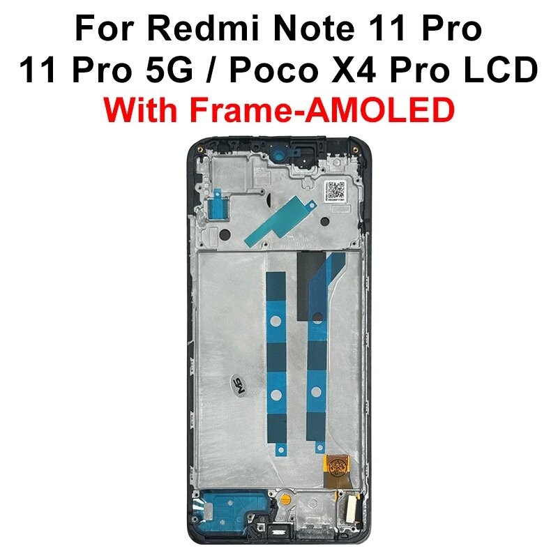 6,67-дюймовый ЖК-дисплей для Xiaomi Redmi Note 11 Pro 4G, ЖК-дисплей 2201116TG, 11Pro AMOLED Frame