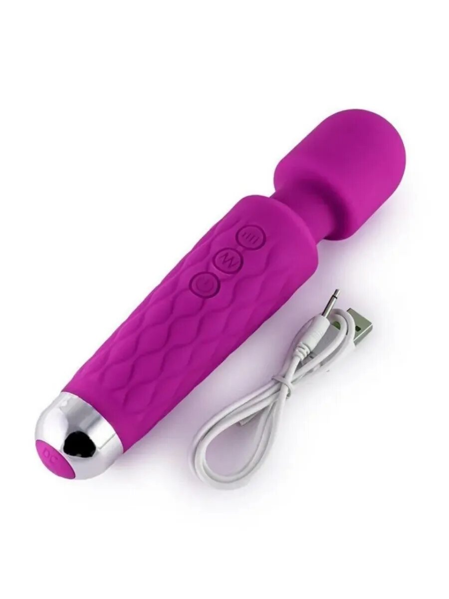 Вибратор Magic Wand, женский, для клиторальных и вагинальных ласк, с эффектом пульсации, 20 режимов, 5 см
