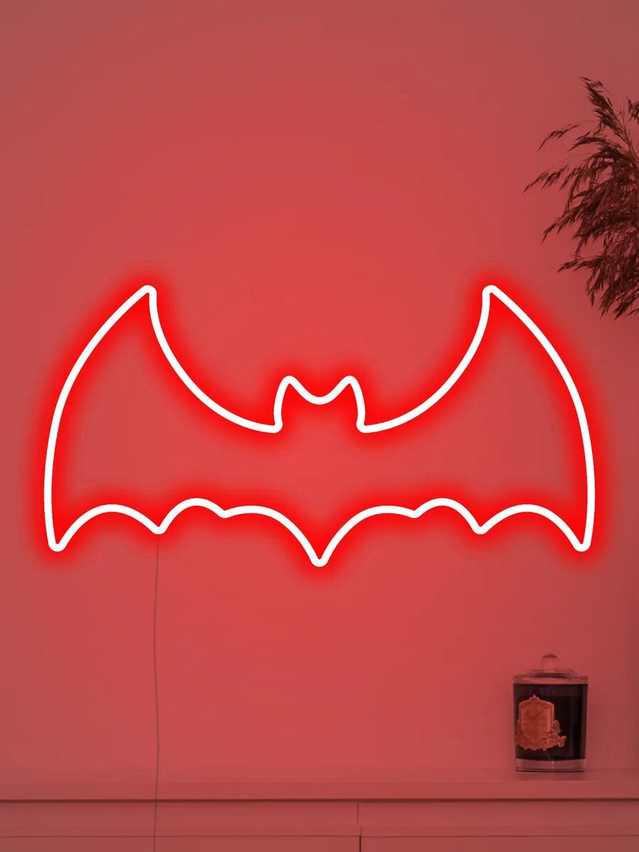 "Летучая мышь" неоновая лампа, светильник