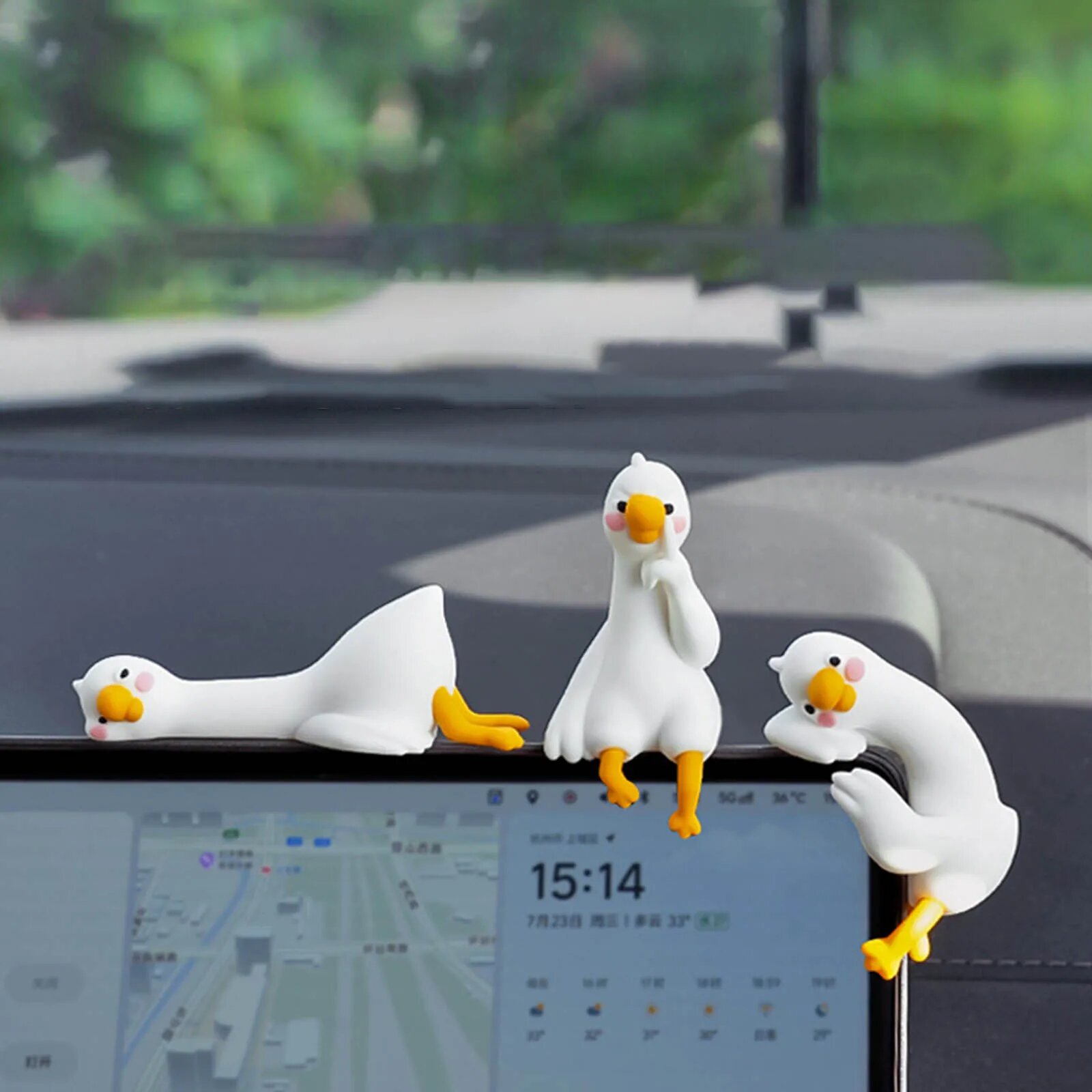 Большой белый гусь, украшение для экрана компьютера A