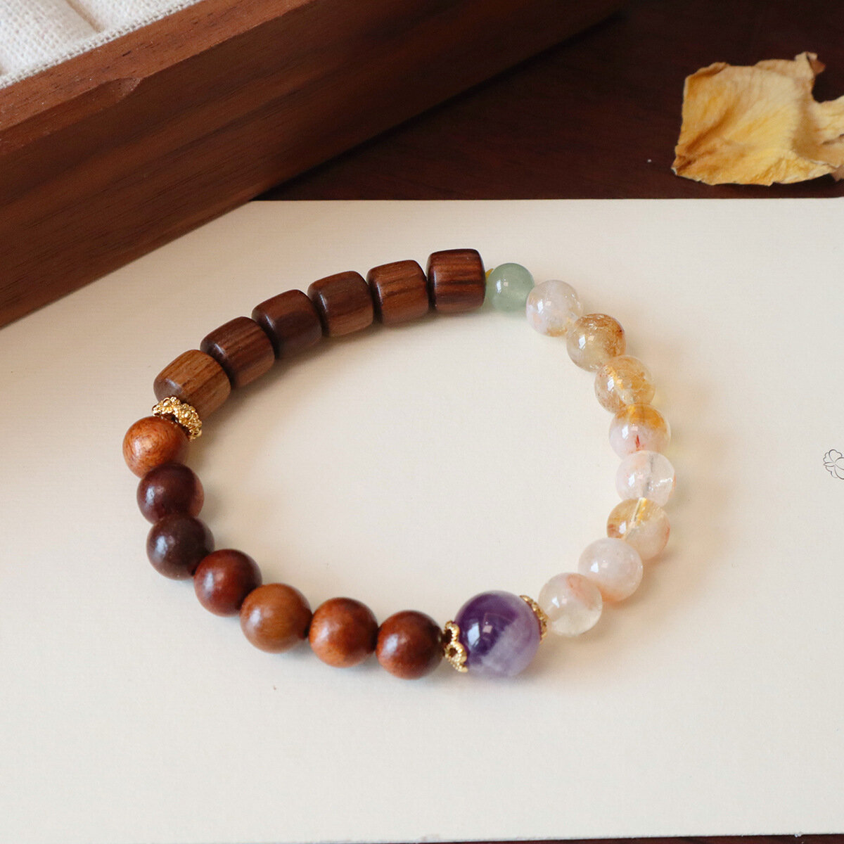 Браслет для гадания, YM Mall из родохрозита с плетением Привлечение нежности и любви