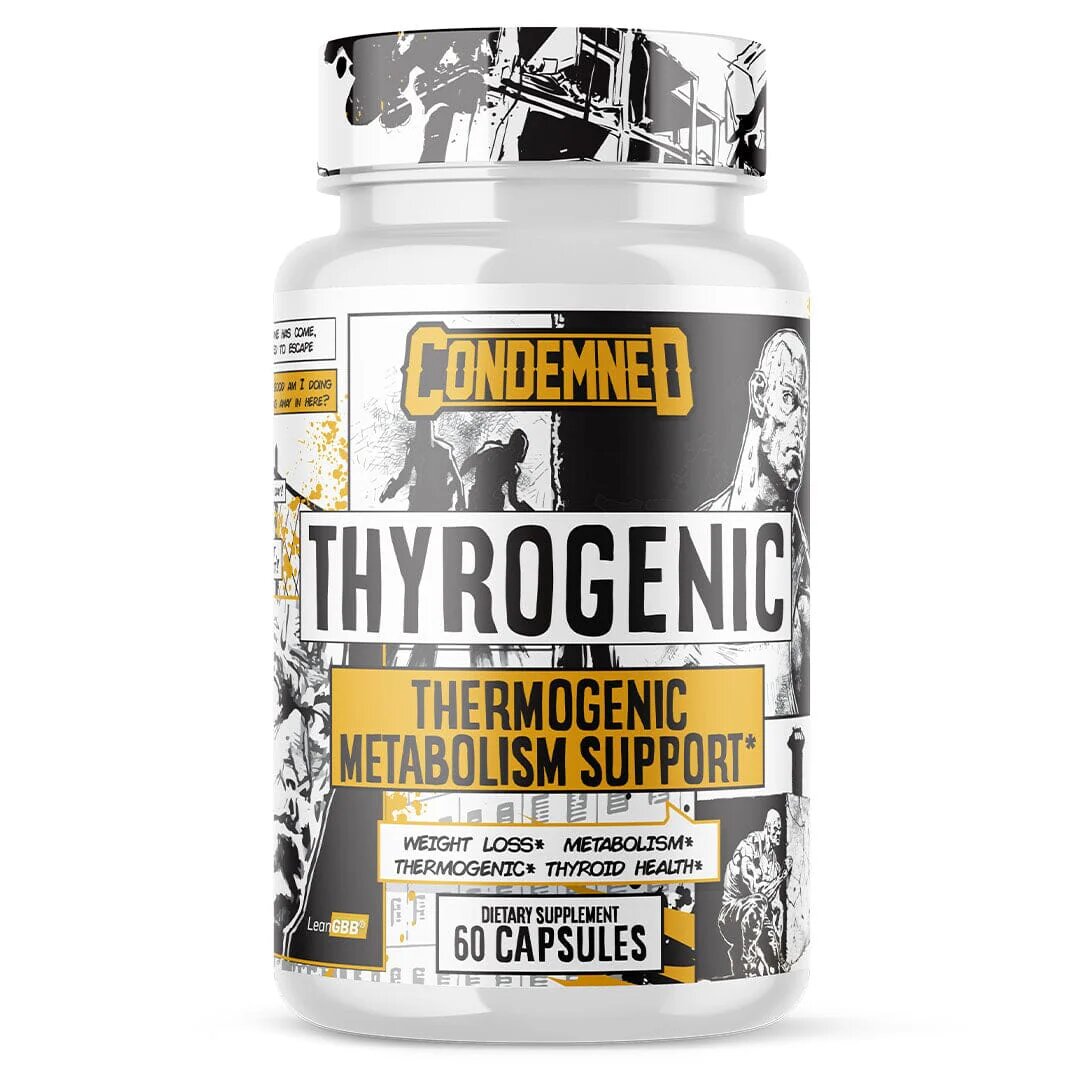 Condemned Labz Thyrogenic, стимулятор жиросжигания, 60 капсул