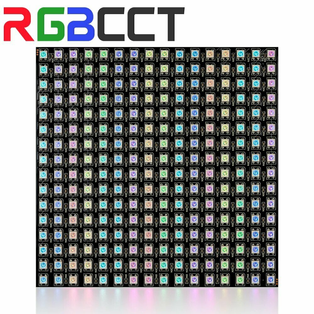 RGB светодиодная панель 16x16 см, 256 LED, 6 шт.