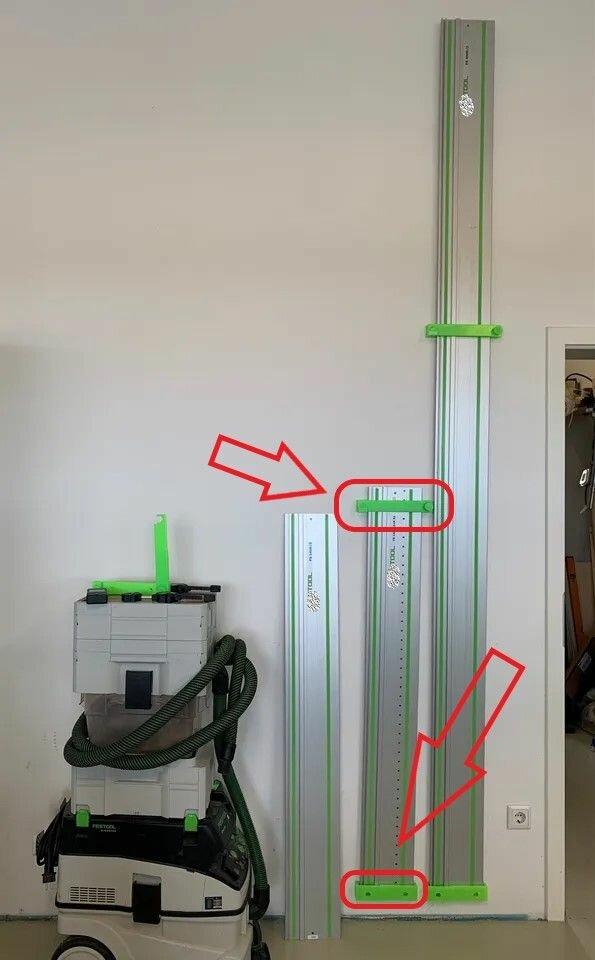 Комплект креплений для направляющей шины Festool, Makta