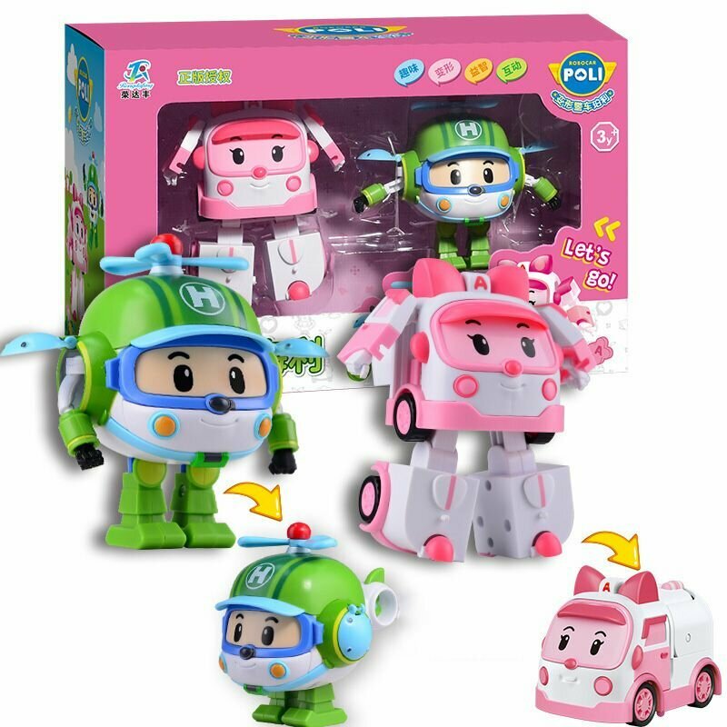 Игрушка-трансформер Робокар Поли robocar poli поли (12.5 см) + инструменты