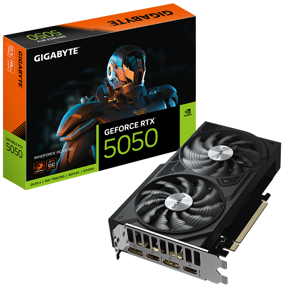 Видеокарта Gigabyte RTX5050 WINDFORCE OC V2 8GB GDDR6 128b