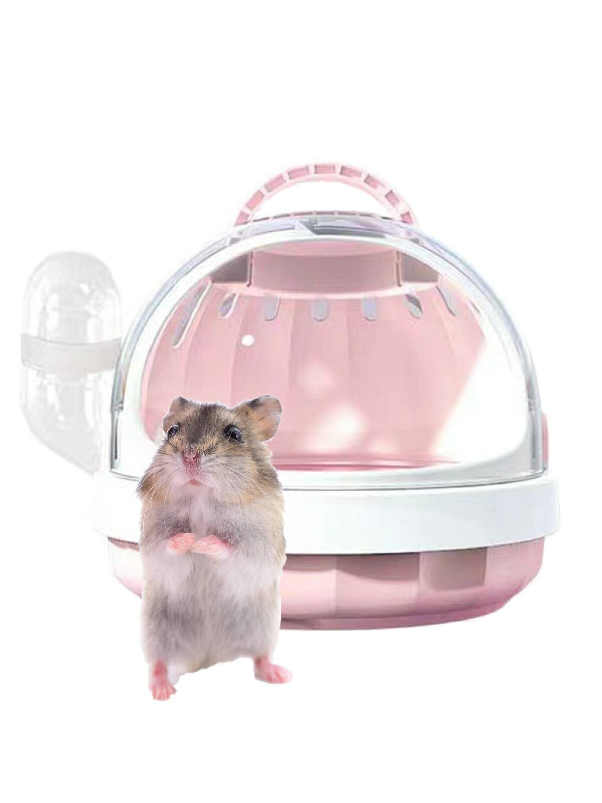 Маленькая переноска для домашних животных Клетка для переноски Хомяка Дорожная Клетка для перевозки мелких животных