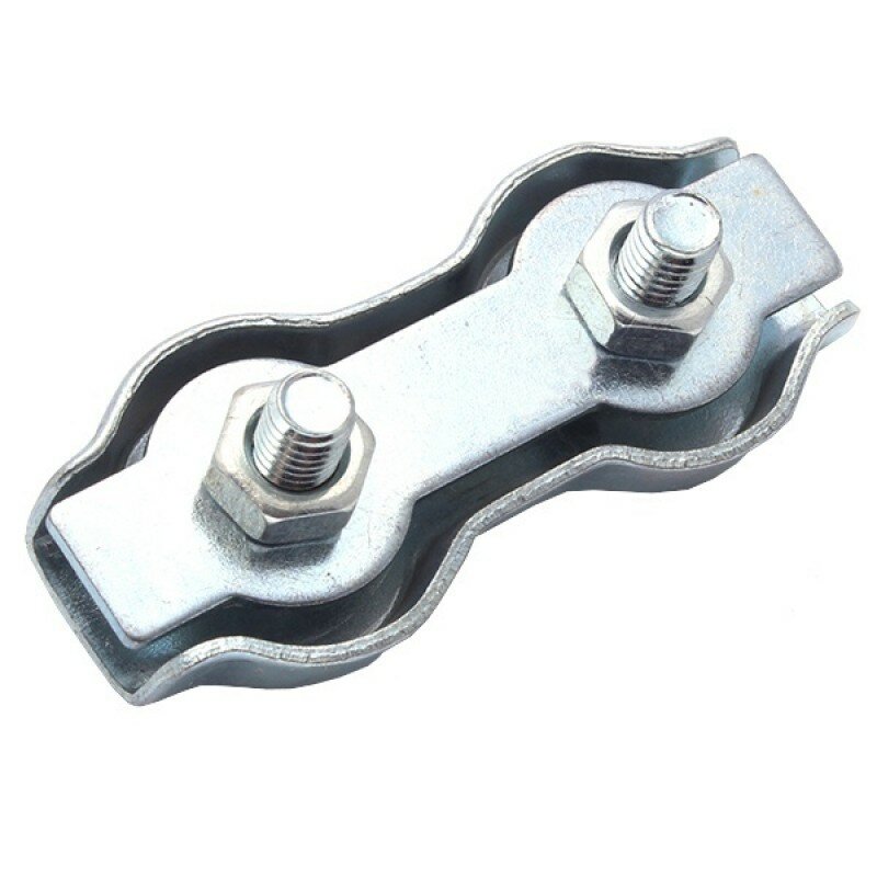 Зажим троса партнер Duplex, стальной, диаметр 10 мм, оцинкованный