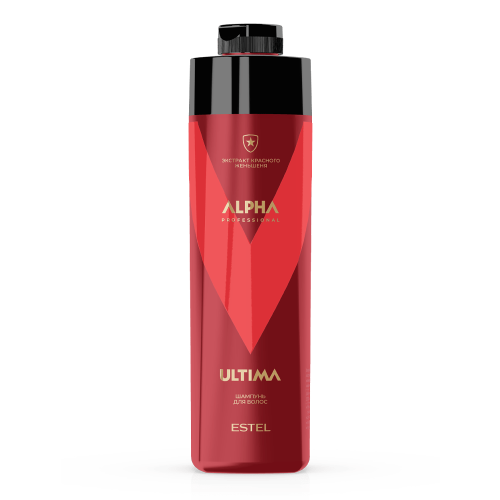 Шампунь ESTEL Alpha Ultima Pro , для волос с экстрактом красного женьшеня, пантенол, 1000мл