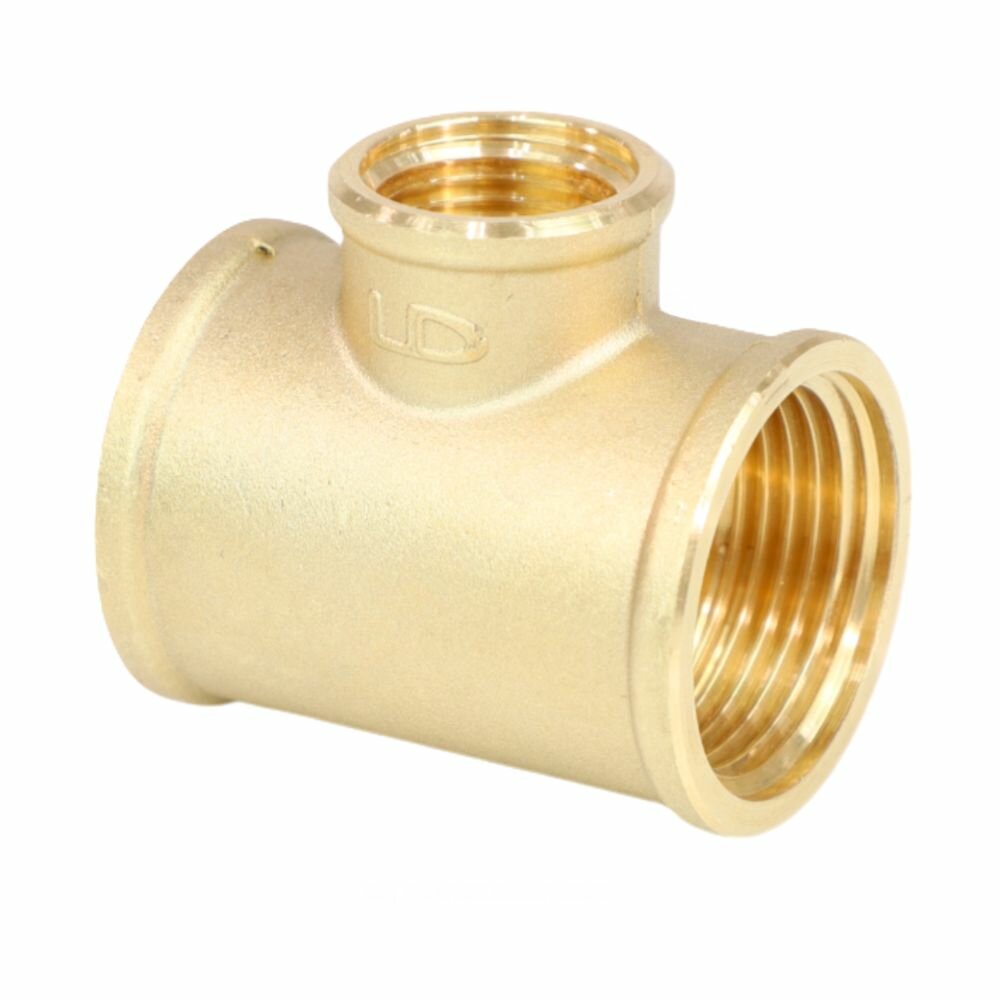 Тройник латунь переходной Ду 20х15х20 (3/4"х1/2"х3/4") ВР LD LD.65.523.20x15x20