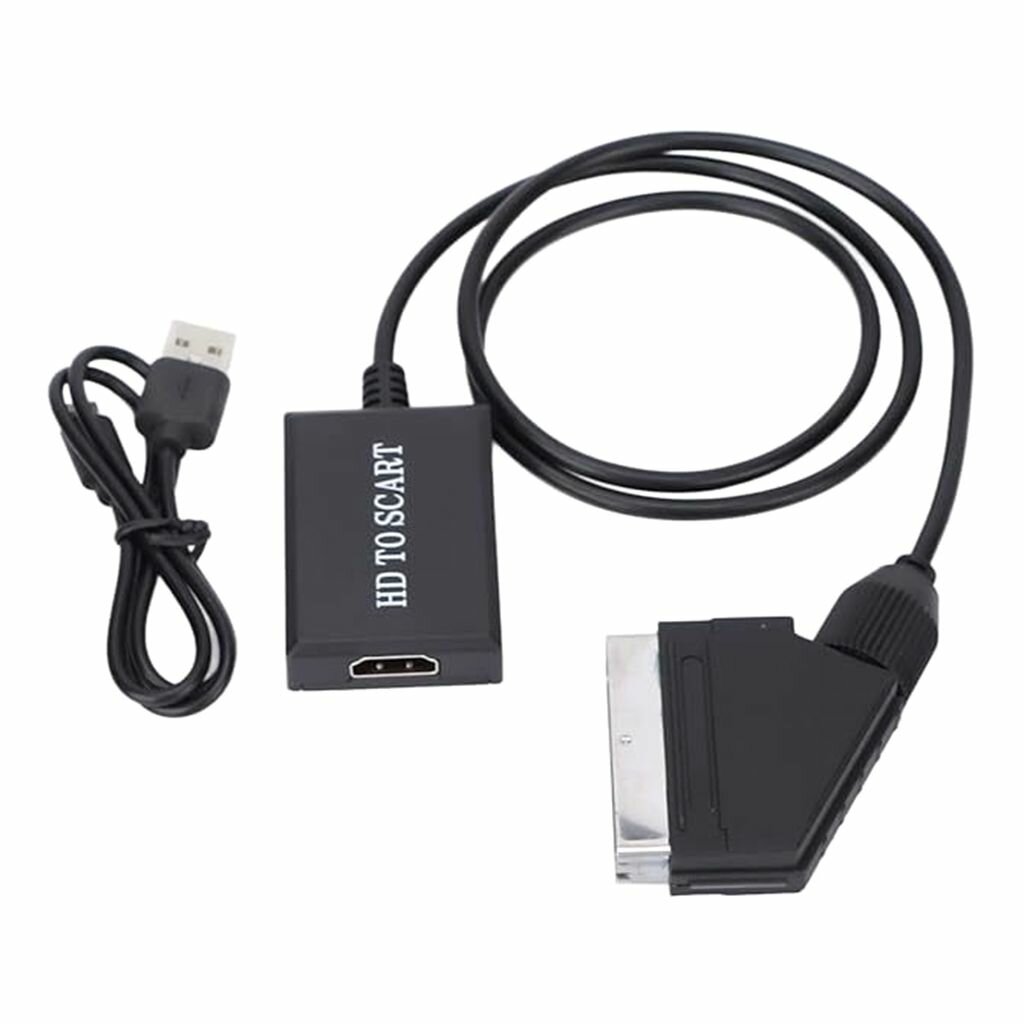 Адаптер для преобразования видео и аудио от мужчины SCART к женщине HDMI
