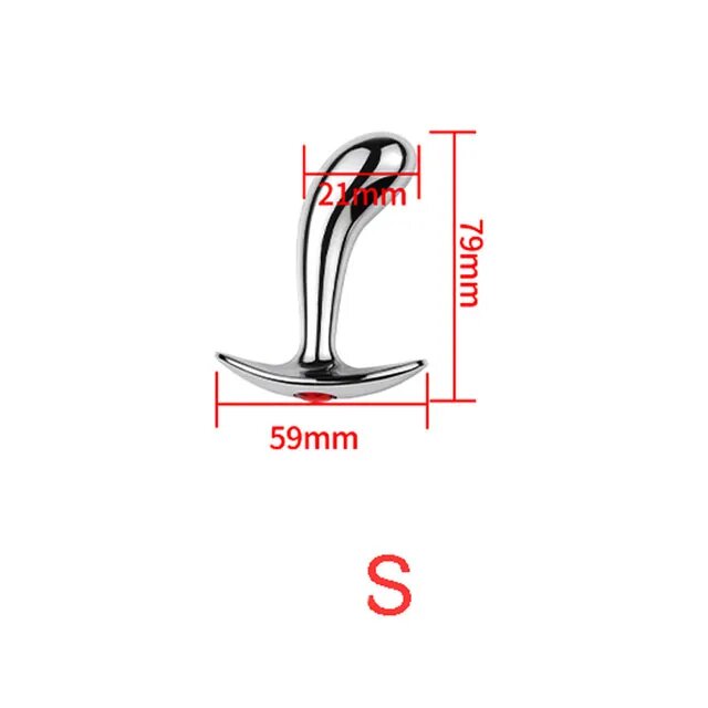 Анальная пробка из нержавеющей стали, металлическая Анальная пробка, массажер простаты, G-S