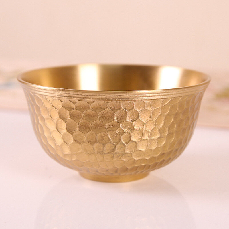 Медная чаша, латунная подвесная чаша, 12cm больших столовых приборов, домашние принадлежности, рукоделие, оптовая продажа, чистая медная чаша для лапши, суповая чаша