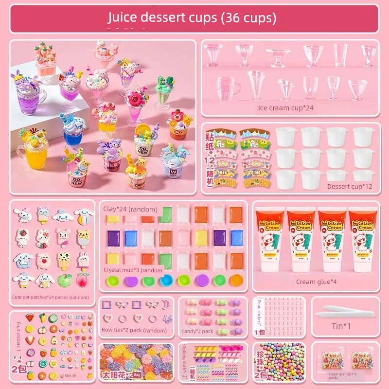 Набор для творчества для детей: крем-клей, игрушка для девочек, материалы для рукоделия, набор для создания десертов