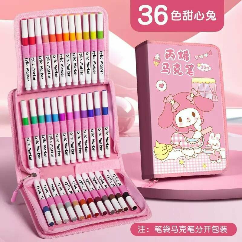 Акриловый маркер для детей и студентов, специальный акварельный маркер, не растекается, не прозрачный, полный набор принцесс с мультяшным дизайном