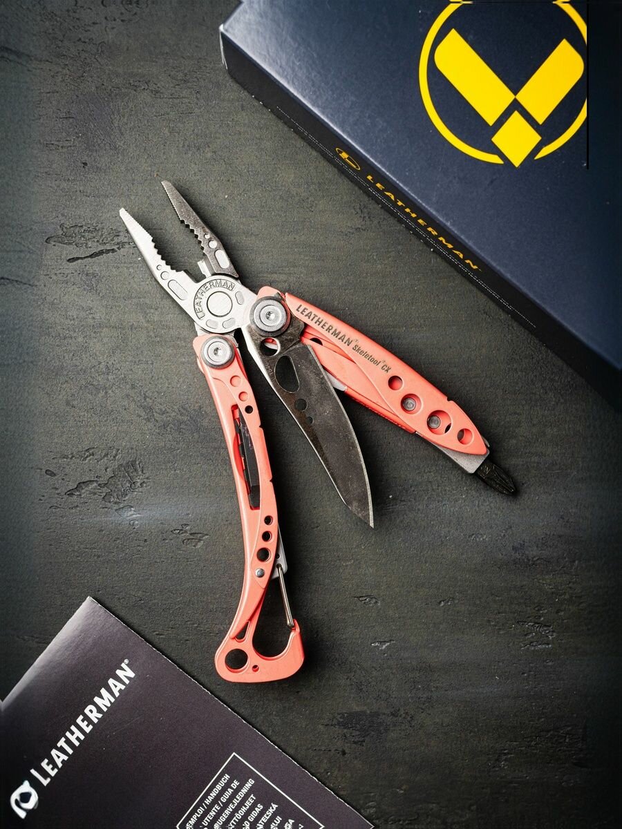 Мультитул Leatherman Skeletool CX Guava, нержавеющая сталь, 7 функций