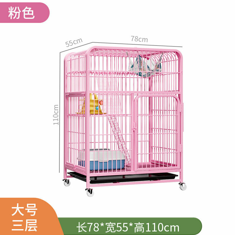 Клетка для кошек Villa, очень большая, свободное пространство, домашняя клетка для кошек, двухъярусная с туалетом, домик для кошек