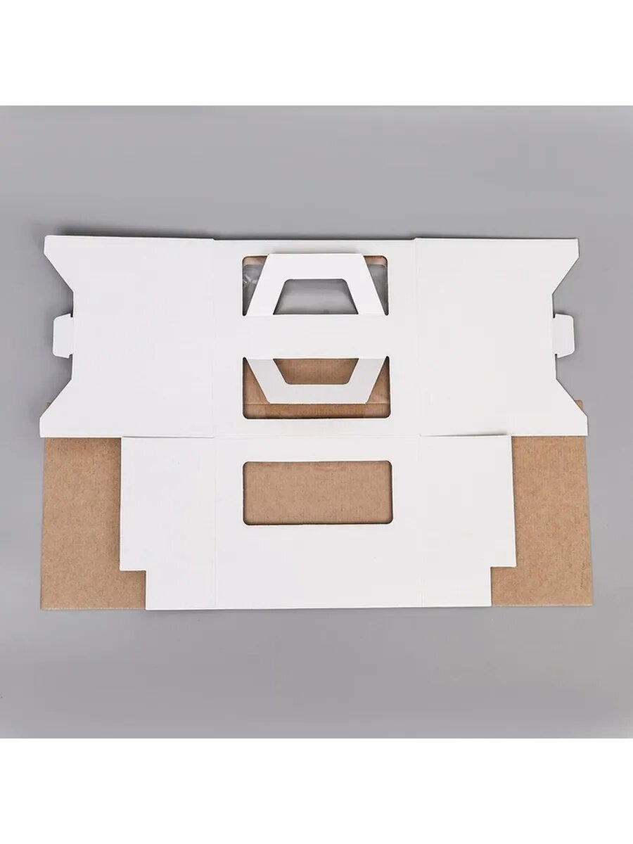 Элегантная коробка для тортов с ручками и окном