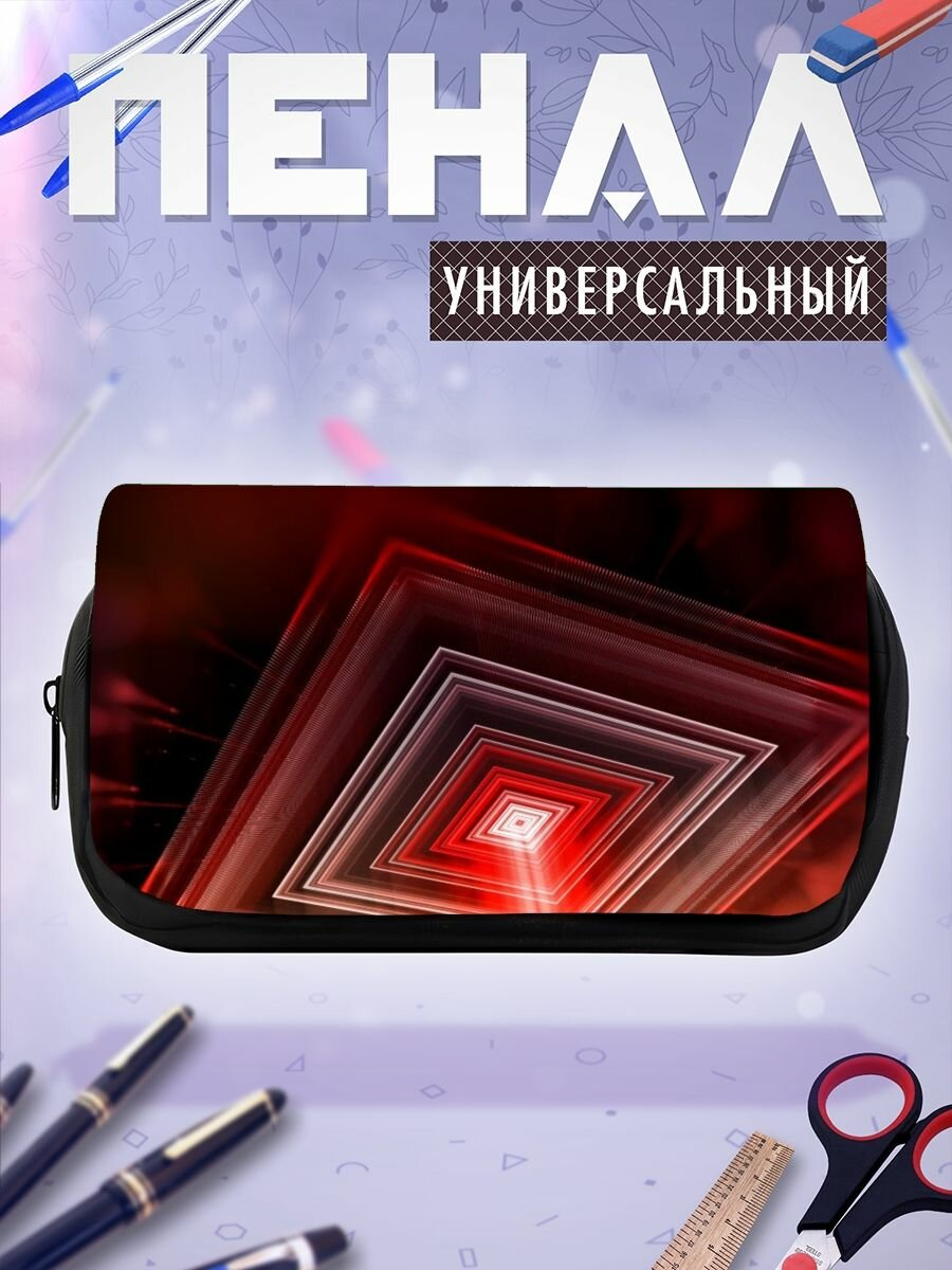 Школьный пенал красный цвет Апельсин