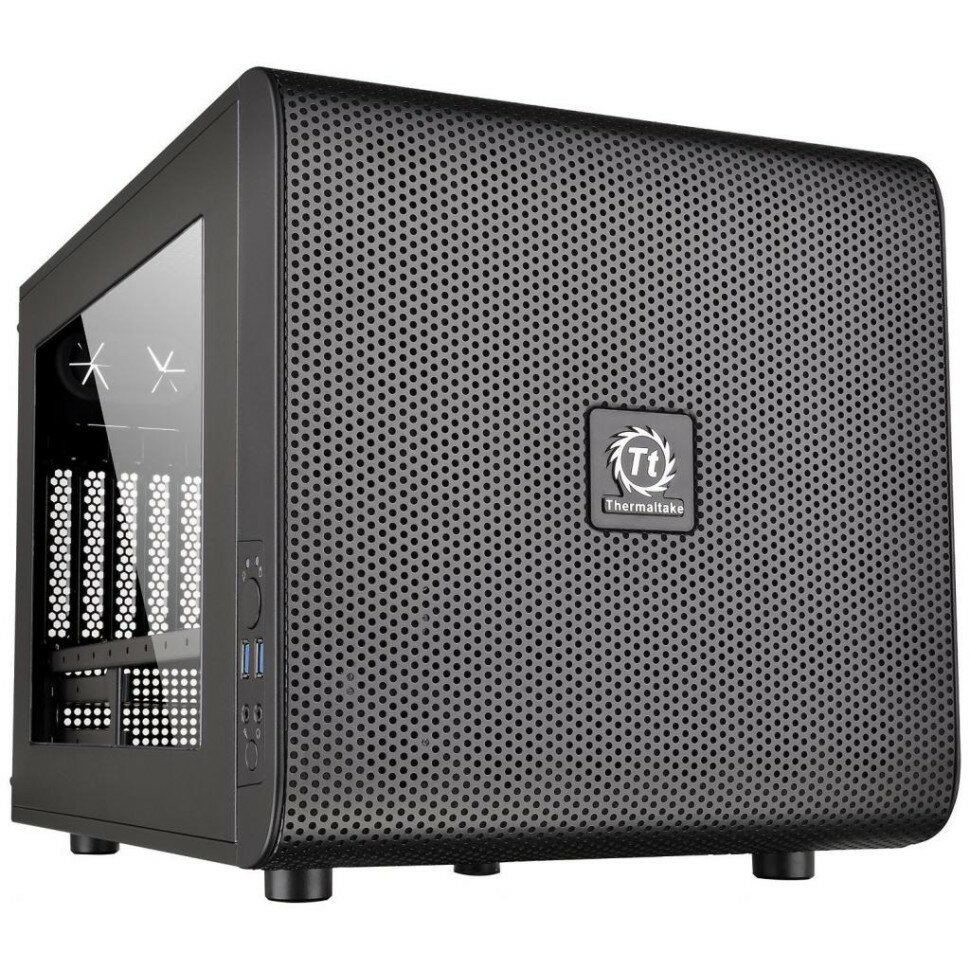 Корпус Thermaltake Core V21 черный (CA-1D5-00S-1WN) без БП mATX 11x120mm 7x140mm 1x200mm 2xUSB3.0 audio bott PSU