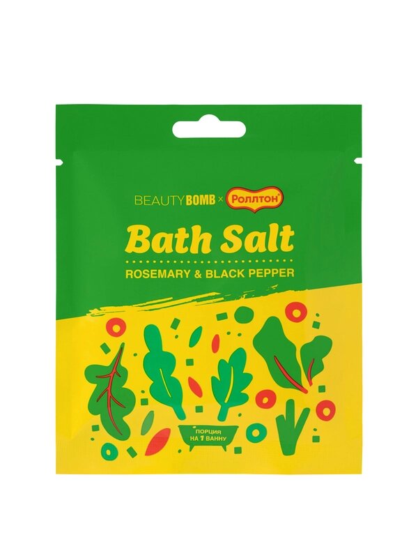 Соль для ванны Beauty Bomb Bath Salt Rosemary & Black Pepper, 100 г
