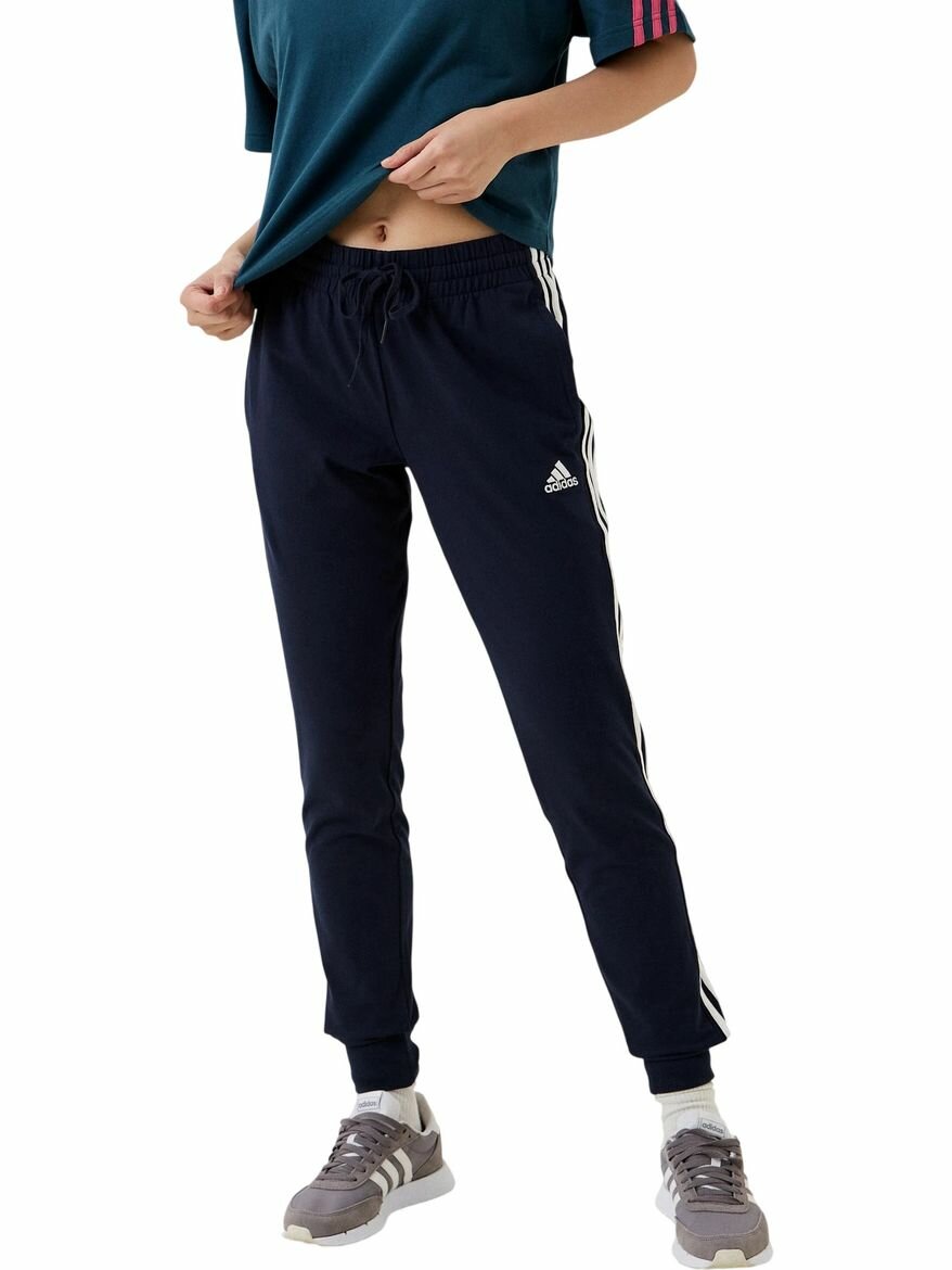 Брюки спортивные Essentials 3-Stripes Single Jersey Pants W