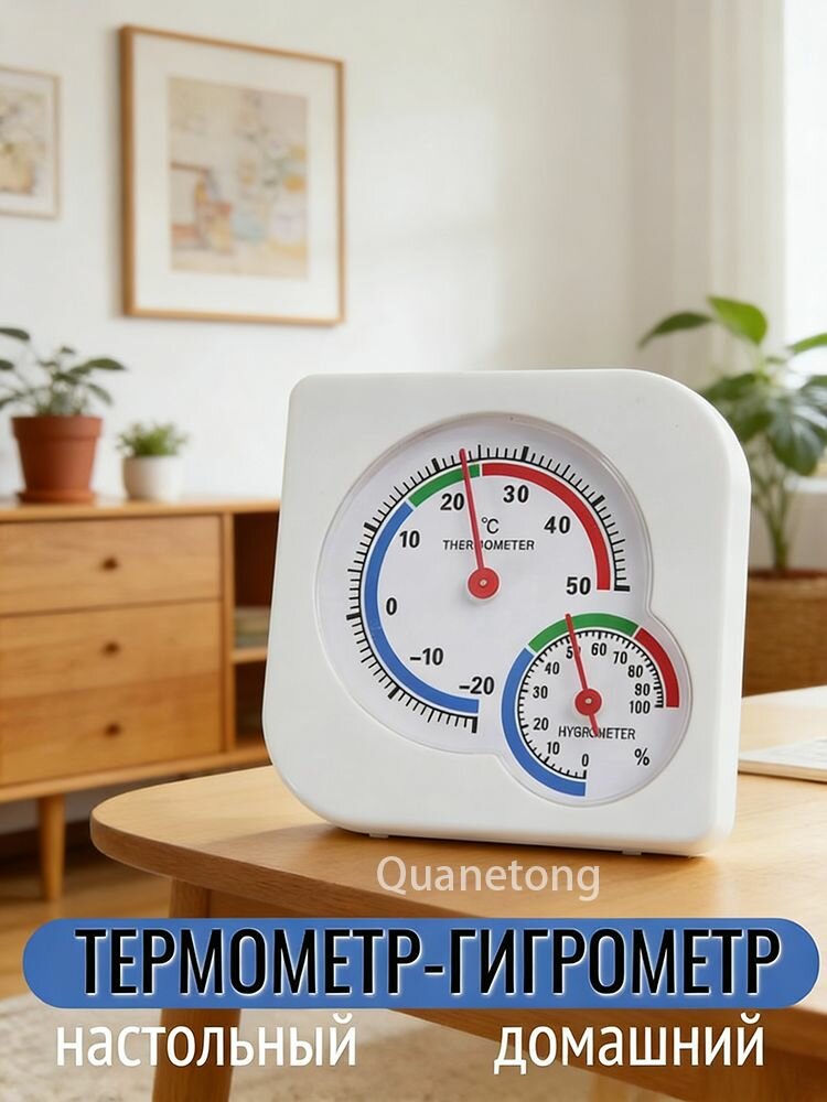 Термометр гигрометр комнатный, квадратный