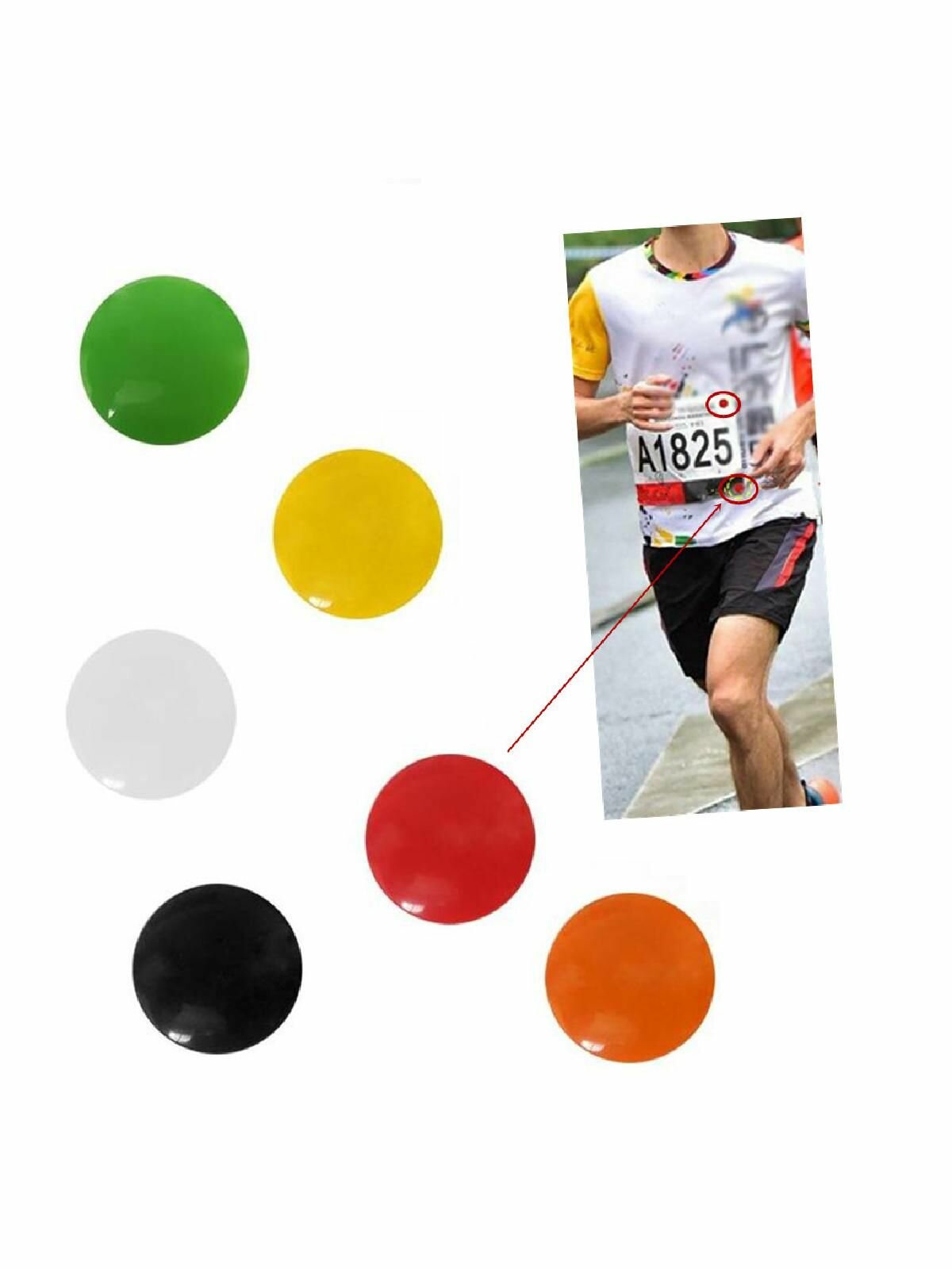 Держатель номера для бегунов марафона 4шт