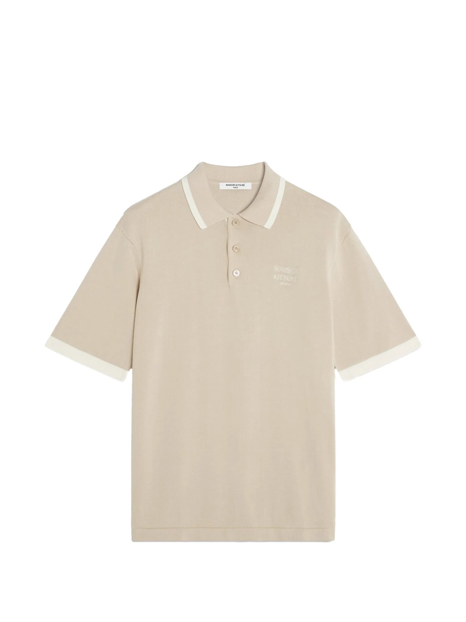 Рубашка Button-up contrast-trim polo shirt