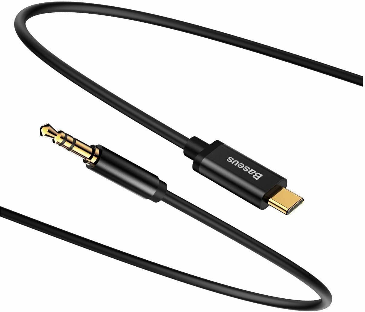 Аудио-кабель BASEUS M01 Yiven, AUX, Type-C - Jack 3,5, черный