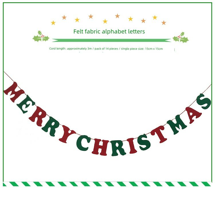 Новогодние подвесные украшения из нетканого материала, гирлянды для детского сада, креативные композиции, декор для