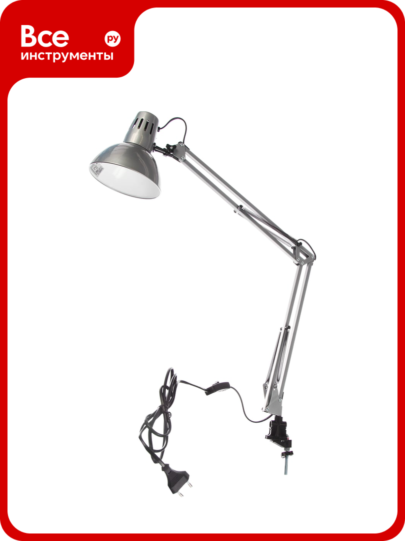 Настольный светильник, серебро Camelion KD-312, 5763