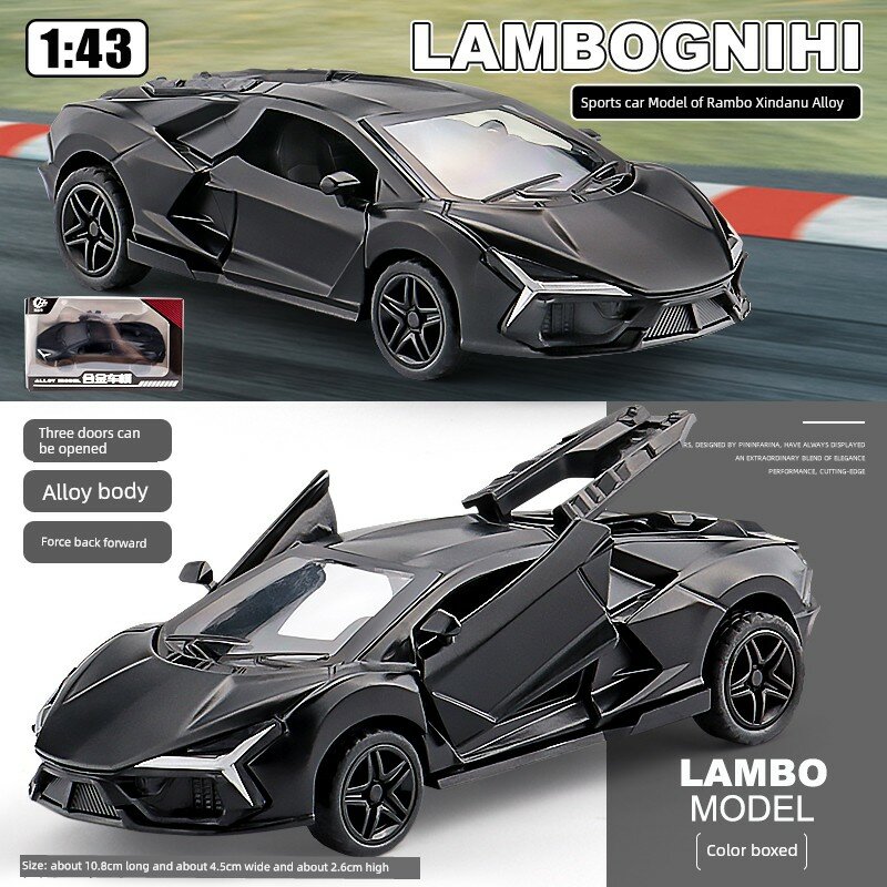 Lamborghini Aventador Дай-каст алюминиевая модель автомобиля - черный цвет 1:18 масштаб коллекционная игрушка