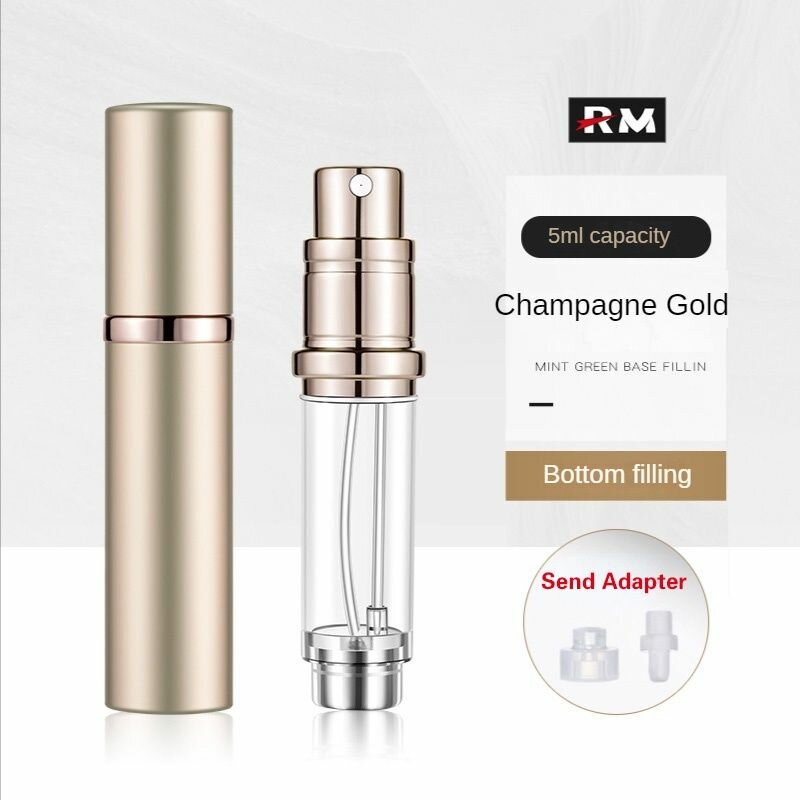 RM Флакон атомайзер для духов, 5 мл, Атомайзер, Нижняя заправка более удобна, дорожный, компактный, прочный