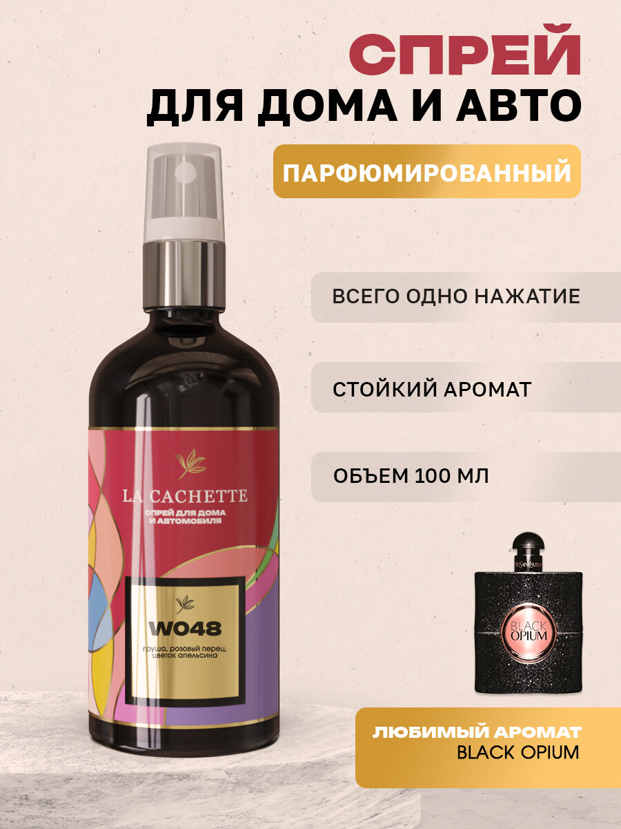 Ароматизатор для автомобиля La Cachette W048 Black opium (Женский аромат)