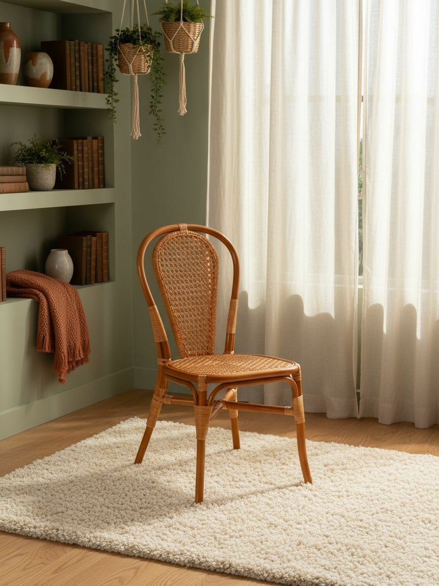 Стул плетеный из натурального ротанга