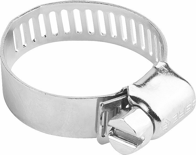 Хомуты стальные ЗУБР Х-8П, 10-16 мм, просечная лента 8 мм, цинк, 200 шт