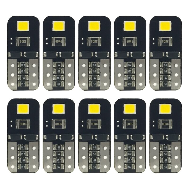 10шт Сигнальная Лампа T10 2835 Светодиодная Лампа LED Освещение Салона Автомобиля Яркий светодиодный Canbus No Error Подсветка Номерного Знака