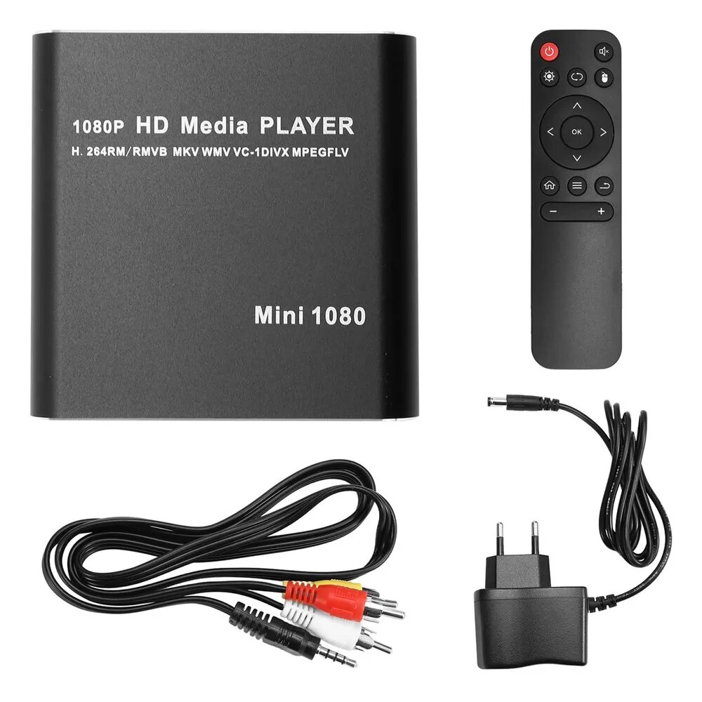 Мультимедийный проигрыватель MKV 264 HDD Full HD 1080P USB Media с поддержкой SD TV Box RMVB WMV EU PLUG