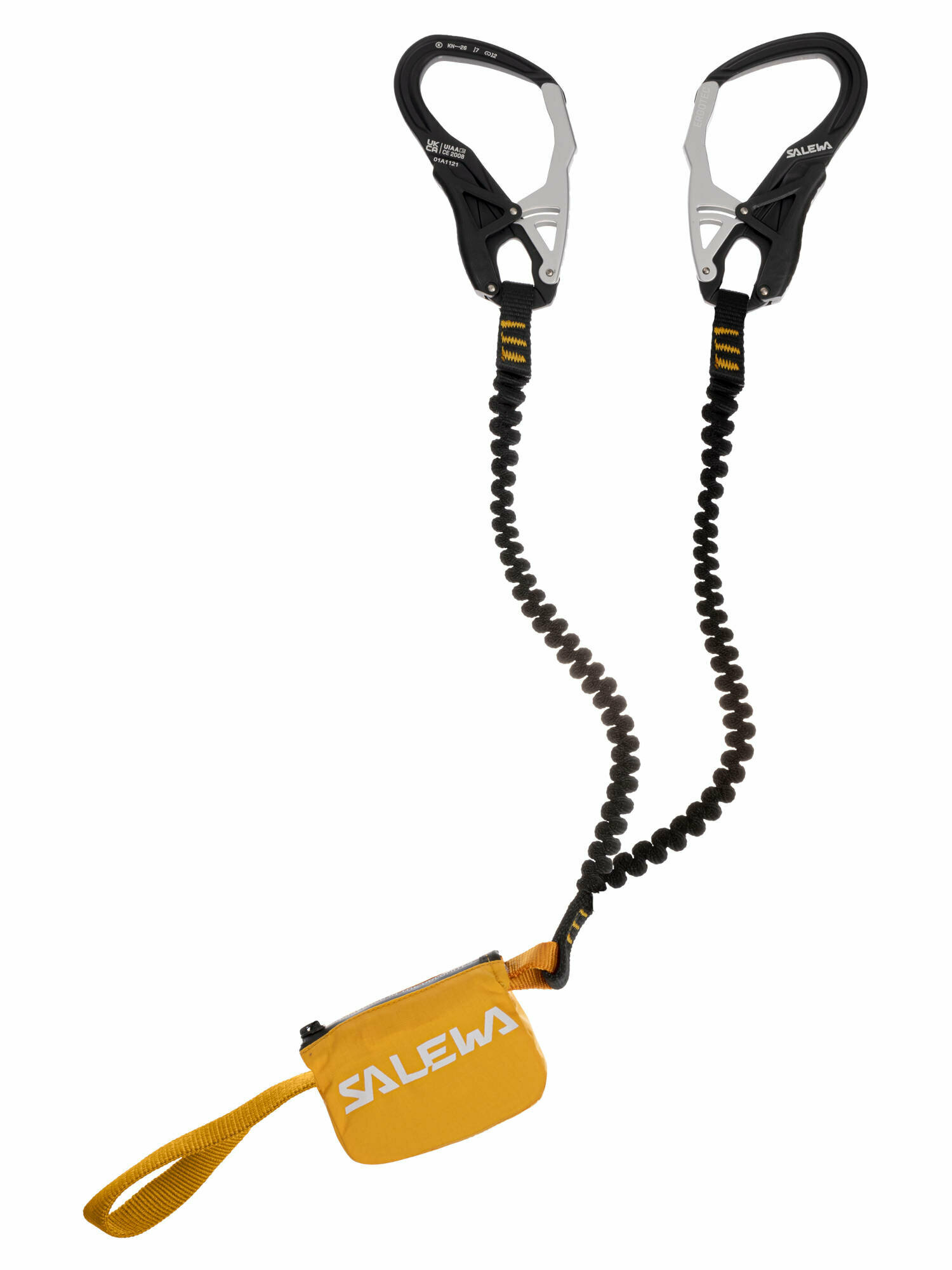 Усы самостраховки двойные Salewa Set Via Ferrata Ergo Core Black/Yellow