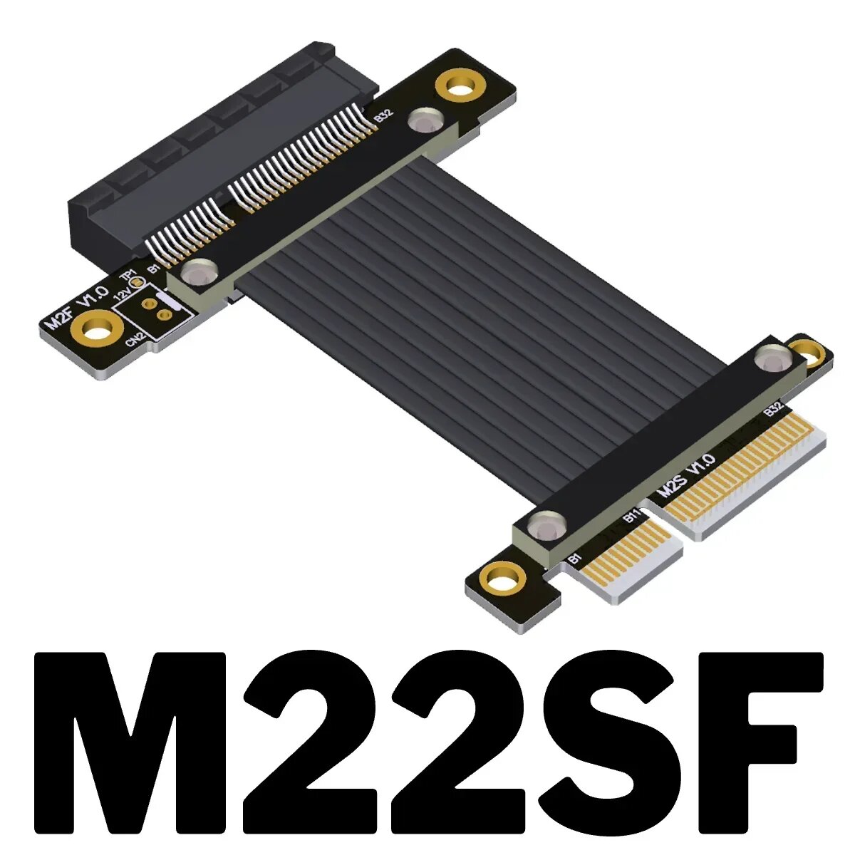 Удлинитель PCI-E 4.0 X4 ADT-LINK M22SF, 0.1m