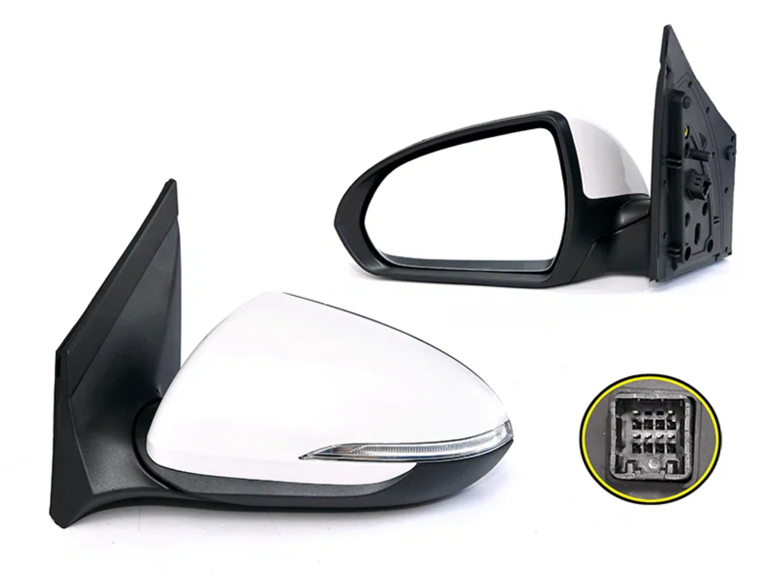 Зеркало левое для Hyundai Solaris 2 2017-2020 обогрев /указатель поворота / эл. регулировка / 6 контактов /Хендай Солярис 2, SHF-13006