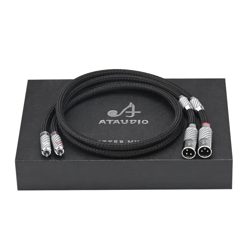 ATAUDIO HiFi аудиокабель RCA-XLR 7N 2RCA to 2XLR Male, 1,5 м