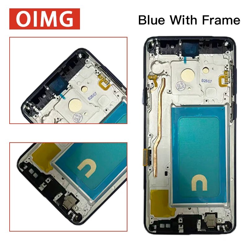 Дисплей S9 Plus с рамкой для Samsung S9 + G965F G965F/DS ЖК-дисплей Замена цифрового Blue With Frame