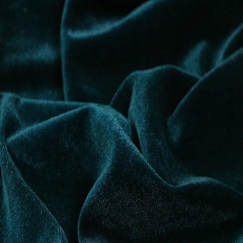 Бархатная ткань Peacock Green, 100% полиэстер
