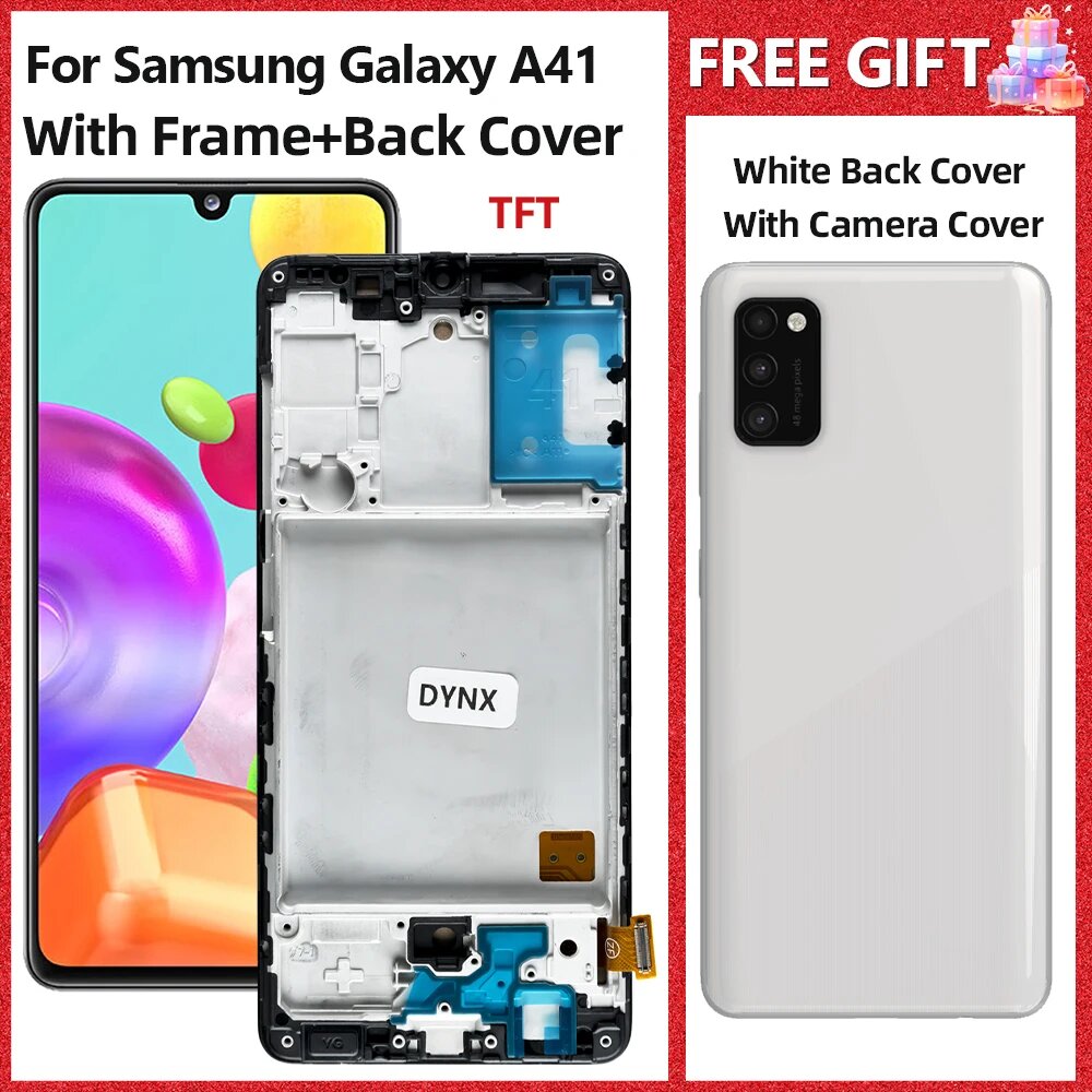 6,1 "Super AMOLED для Samsung Galaxy A41, ЖК-дисплей, сенсорный экран, датчик Digiziter в сборе, замена для Samsung A415 с рамкой