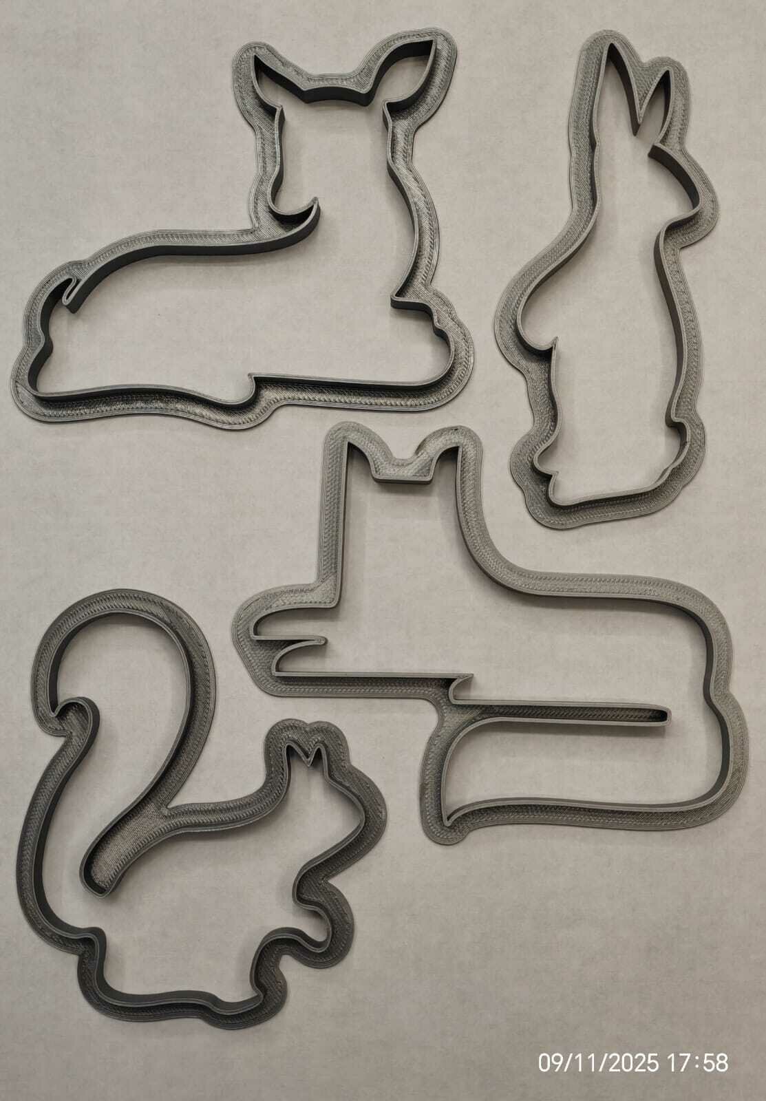 Комплект форм для печенья/пряников "Животные" (Серебряный)