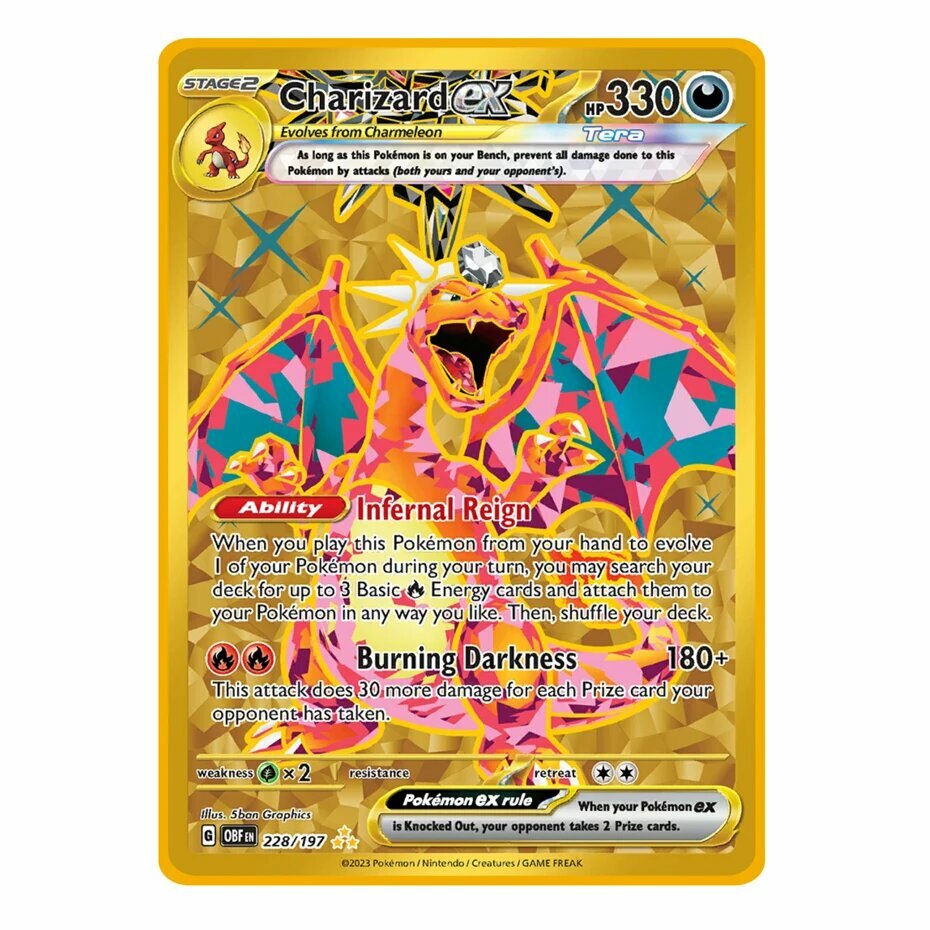 Pokemon Charizard ex 330/198 Коллекционная карточка, Цвет: 43