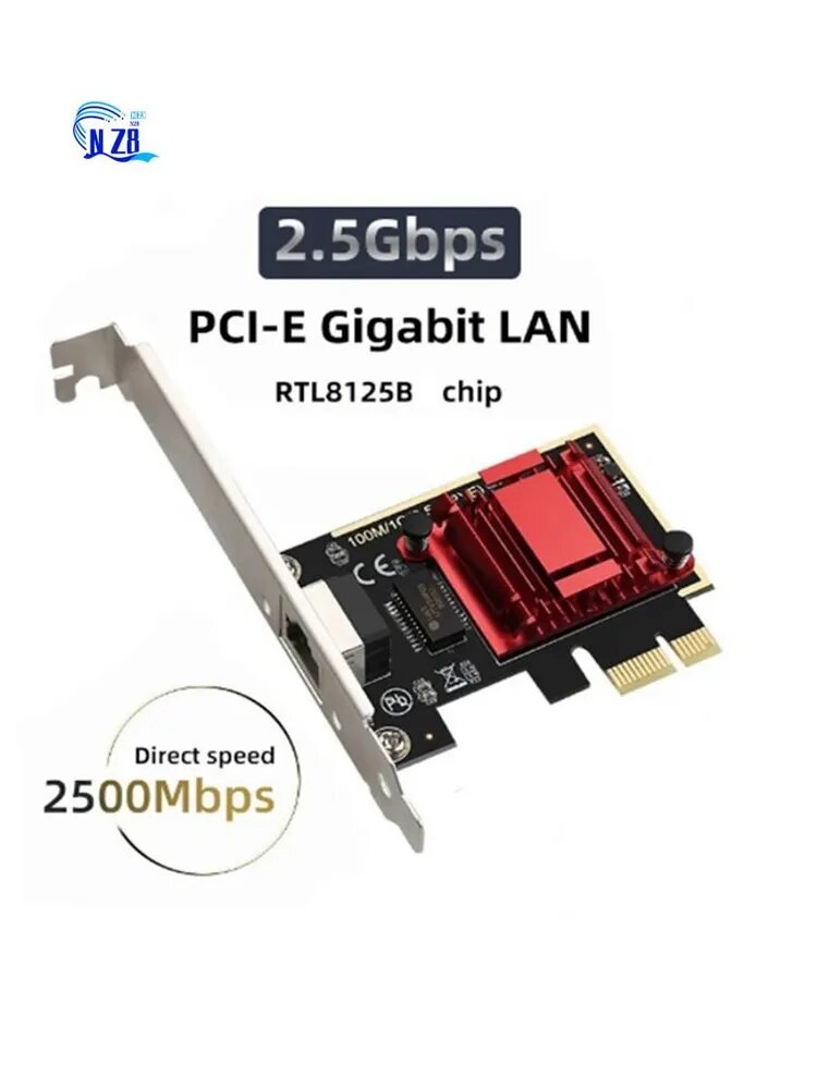 (R A H K) 2,5G PCI-E К Сетевой Карте RJ45 Wi-Fi Приемник Gigabit Бездисковая Сетевая Карта Ethernet 2500 Мбит/С 2,5 Гбит/С Для ПК